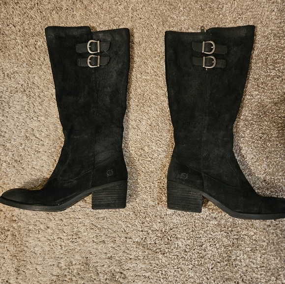 Shoes | Born Black Suede Boots 7 12 | Poshmark